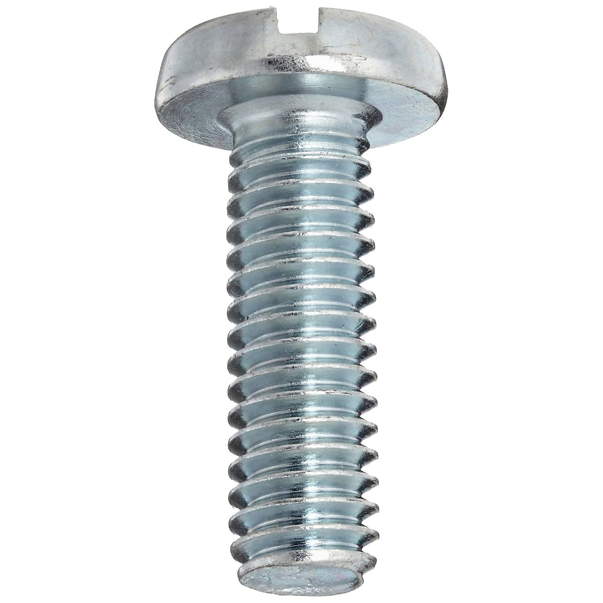 Small Parts Steel Steel Pan Head Machine Screw, Zinc Plated, Meets ASME B18.6.3, Slotted Drive, #3-48 Thread Size, 3/16" Length, Fully Threaded, Imported (Pack of 100)