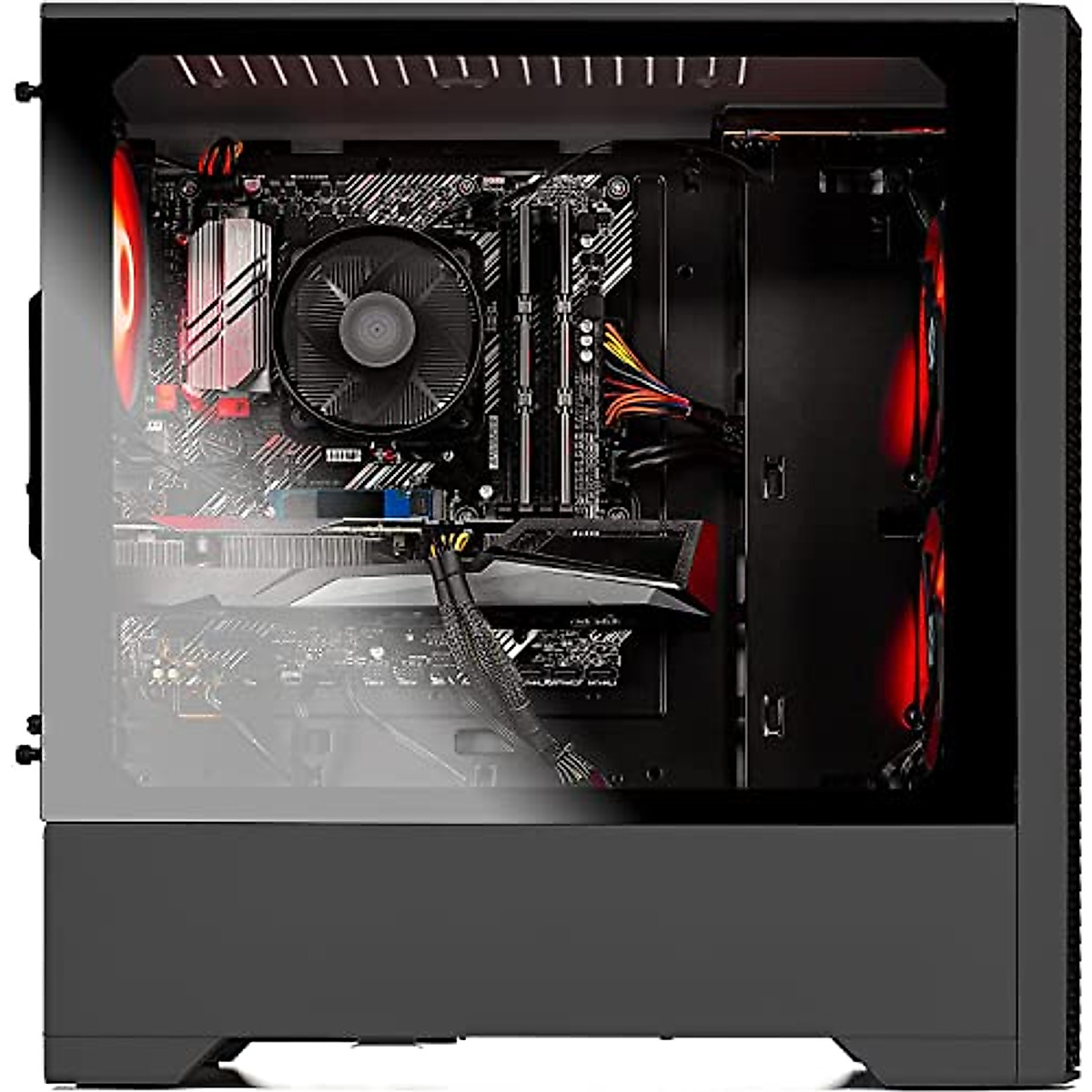 Skytech Gaming Blaze 3.0 Black Gaming PC Desktop – AMD Ryzen 5 3600 3.6 GHz, RX 6600XT, 1TB NVME SSD, 16G DDR4 3200, 600W Gold PSU, AC Wi-Fi, Windows 10 Home 64-bit