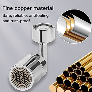 2 Pack Dual-Function 2-Flow Sprayer Faucet Head, 720 Degree Swivel Faucet Aerator, Large-Angle Rotating Splash Filter Faucet, Faucet Replacement Part-55/64-27UNS Inch Female Thread Faucet