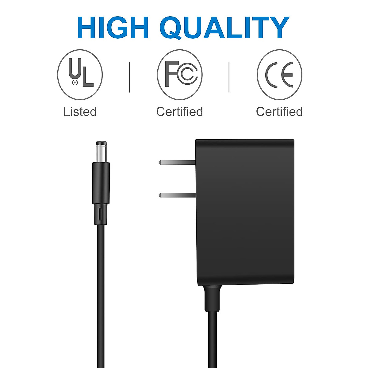 TTODDE UL Listed 6V 2A AC/DC Adapter 6V Power Supply Charger 6V Adapter 2A 1.5A 1A 0.5A 0.3A 12W DC 6V Power Adapter for Omron Healthcare Upper Arm Blood Pressure Monitor, Touchless Trash Can