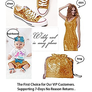 12 Feet 4 Yards Sequin Fabric, by The Yard, Sequin Fabric, Tablecloth, Linen, Sequin Tablecloth, Table Runner (Gold)