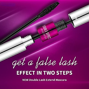 2 in 1 Lash Mascara - 4D Lashes Mascara with black Mascara for 5x Longer Waterproof Wear lasting No Clumping Superstrong (1-1PCS)