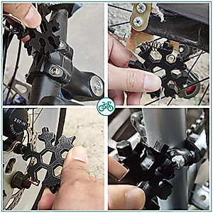 18-in-1 Snowflake Multi-Tool, Easy N Genius,Snowflake Screwdriver,Bottle Opener, powerful Multi-Tool,Chrismas and New Year's Gift,2 pcs(Black & Silver)