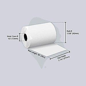 (50) Gorilla Supply 2 1/4 x 85 Thermal Paper Receipt Rolls Clover Mini Verifone VX510 VX570 FD50 T4220, 2.25 x 85 ft, POS/Cash Register Paper, BPA Free, 50 Rolls