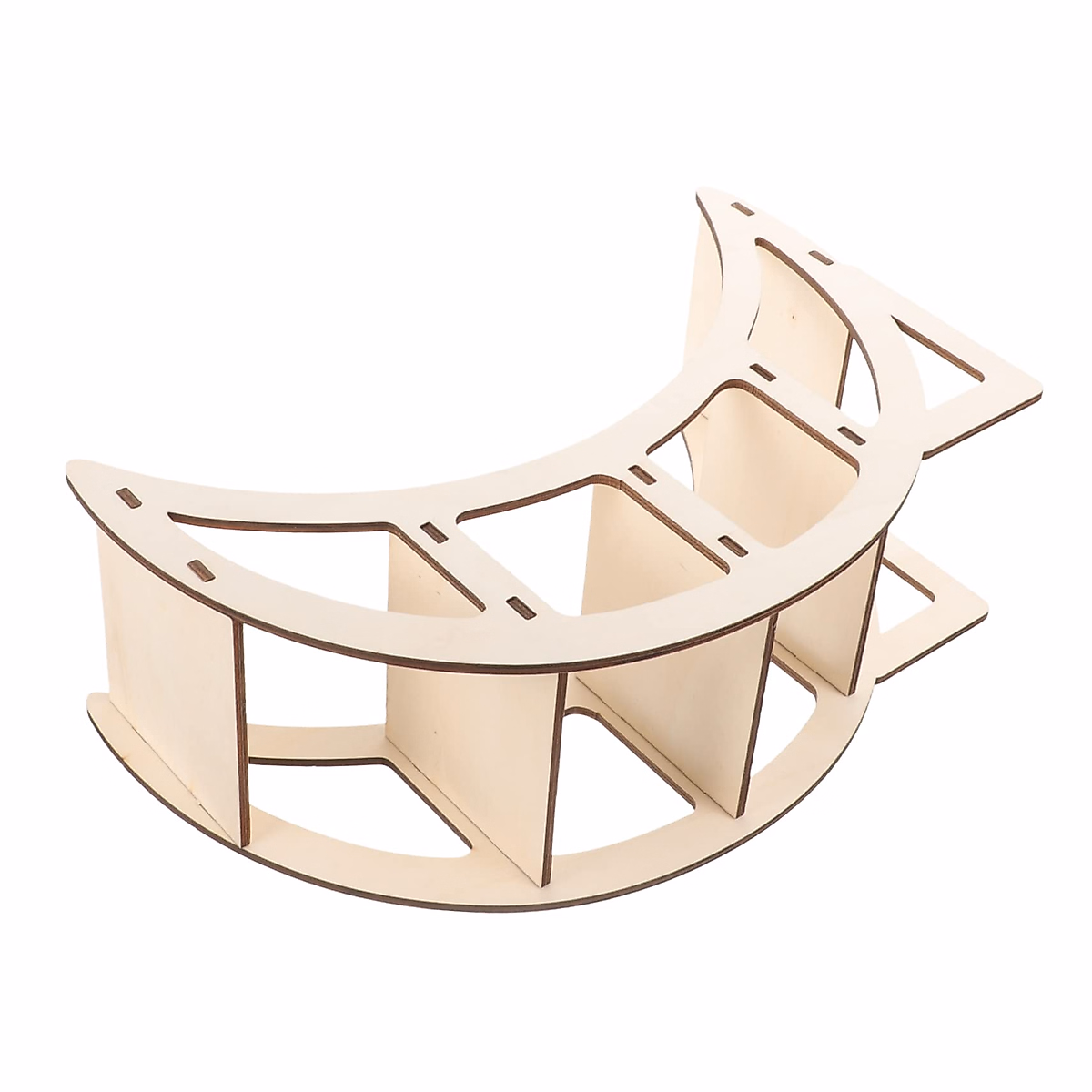 EXCEART 2pcs Moon Storage Rack Nail Polish Display Stand Floating Shelves Makeup Organizer Moon Ornament Jewelry Storage Small Cupcake Stand Accessory Tray Home Decor Wooden Shelf