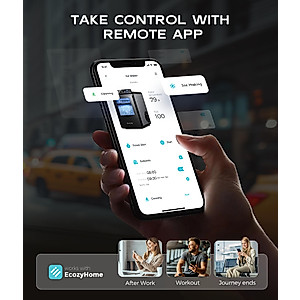 ecozy Smart Nugget Ice Maker Countertop, First Full-Color Smart Panel Ice Machine with APP Control, Double-Layer Insulation, 44 lbs/24H Soft Pellet Chewable Ice, Pull-Out Water Tank, Self-Cleaning