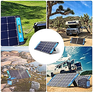 XTAR sp100 100w Portable Solar Panel Solar Power, Foldable Solar Panel Single Panel Solar Power Panel for Power Station Solar Generator RV Solar Camping not Included Independent EU4S Charger