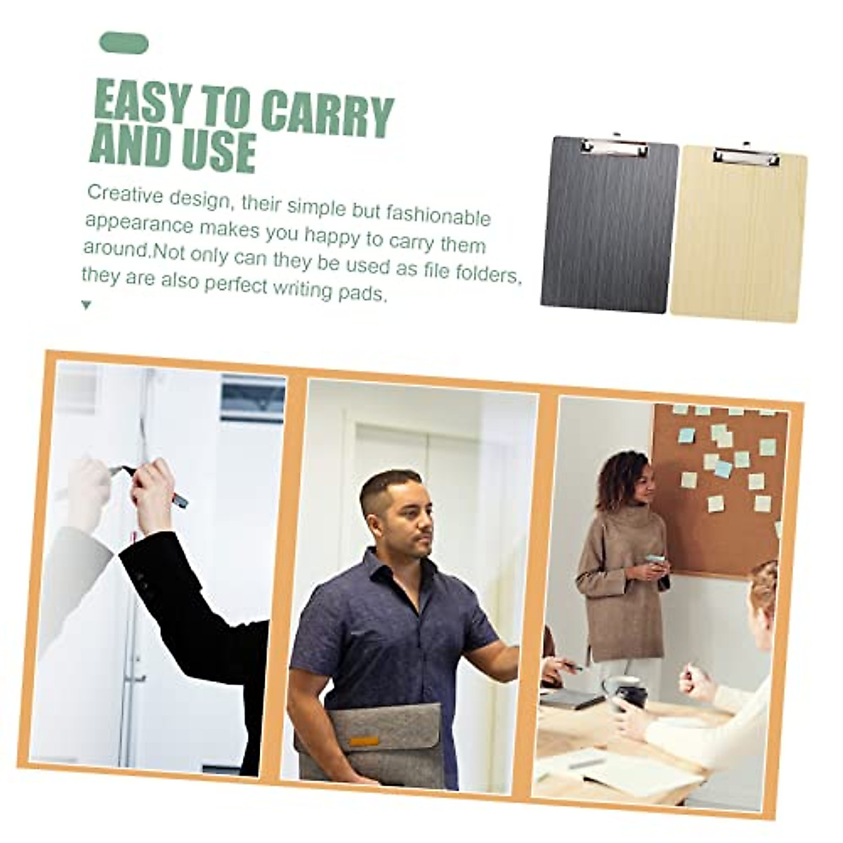 Tofficu 8 pcs Folder Board Pencils Plastic File folders Plastic clipboards a4 File Clip Folder foldgers Clip Boards 8.5x11 Low Wooden Pencil Sketch Hand Support Exam Paper Clips