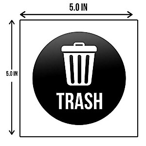 Grand Vinyl Recycle Stickers Trash Stickers 10 Pack Premium Quality Self Adhesive Stickers Weatherproof UV Resistant