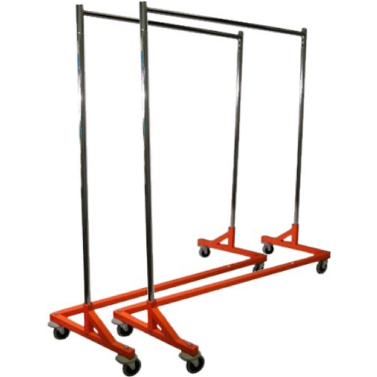 Only Hangers Pair of Nesting Base Heavy Duty Rolling Z Rack Garment Rack Clothing