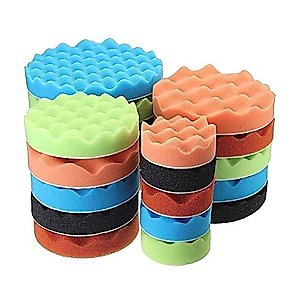 Jinchao-polishing Pads, 8pcs/Set Sponge Polishing Waxing Buffing Pads Kit, 3" 4" 5" 6" 7" for Car Polisher Buffer Drill Adapter Wheel Brush,Polishing (Color : 7INCH)