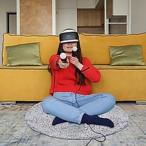 VR MAT Virtual Reality Gear Gaming Mat | Non Slip, Comfortable Cushion Long Hair Floor Mat for Position Orienting | Foam Anti Fatigue Mats | Premium Accessories for Game Room | PSVR FR XR AR