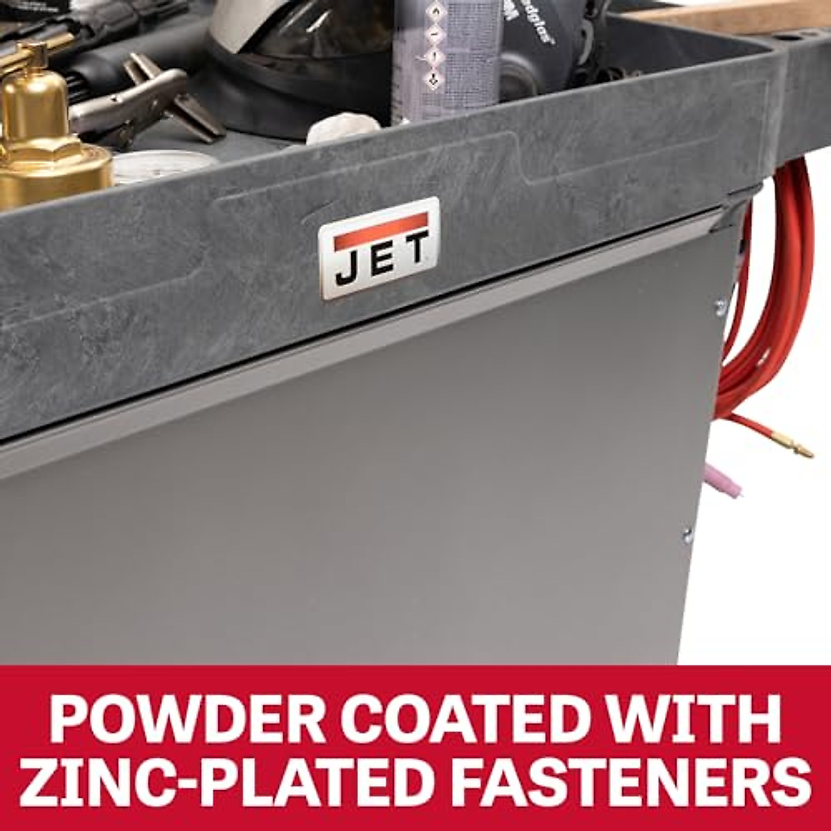 JET PUC-4325 Resin Utility Cart with JT1-125 LOAD-N-LOCK Security System