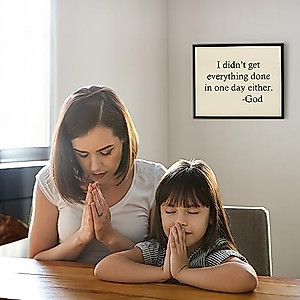 Didnt Get Done In One Day - Christian Wall Decor, Bible Verse Inspirational Wall Art Motivational Scripture Wall Print For Living Room Decor, Office Decor, Church, or Desk Decor, Unframed - 8x10