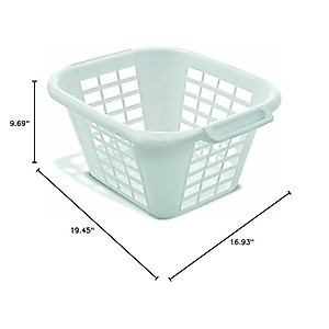 ADDIS 505976 24 Litre Square Laundry Basket, White