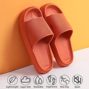 rosyclo Cloud Slippers for Women and Men, Massage Shower Bathroom Non-Slip Quick Drying Open Toe Super Soft Comfy Thick Sole Home House Cloud Cushion Slide Sandals for Indoor & Outdoor Platform Shoes