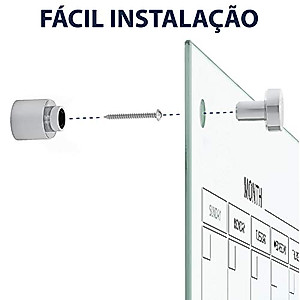Quartet Magnetic Whiteboard Calendar, 3&#039; x 2&#039;, Glass Dry Erase White Board Planner for Homeschool Supplies &amp; Home Office Organization, 2 Magnets, 1 Dry Erase Marker, Frameless Infinity (GC3624F)