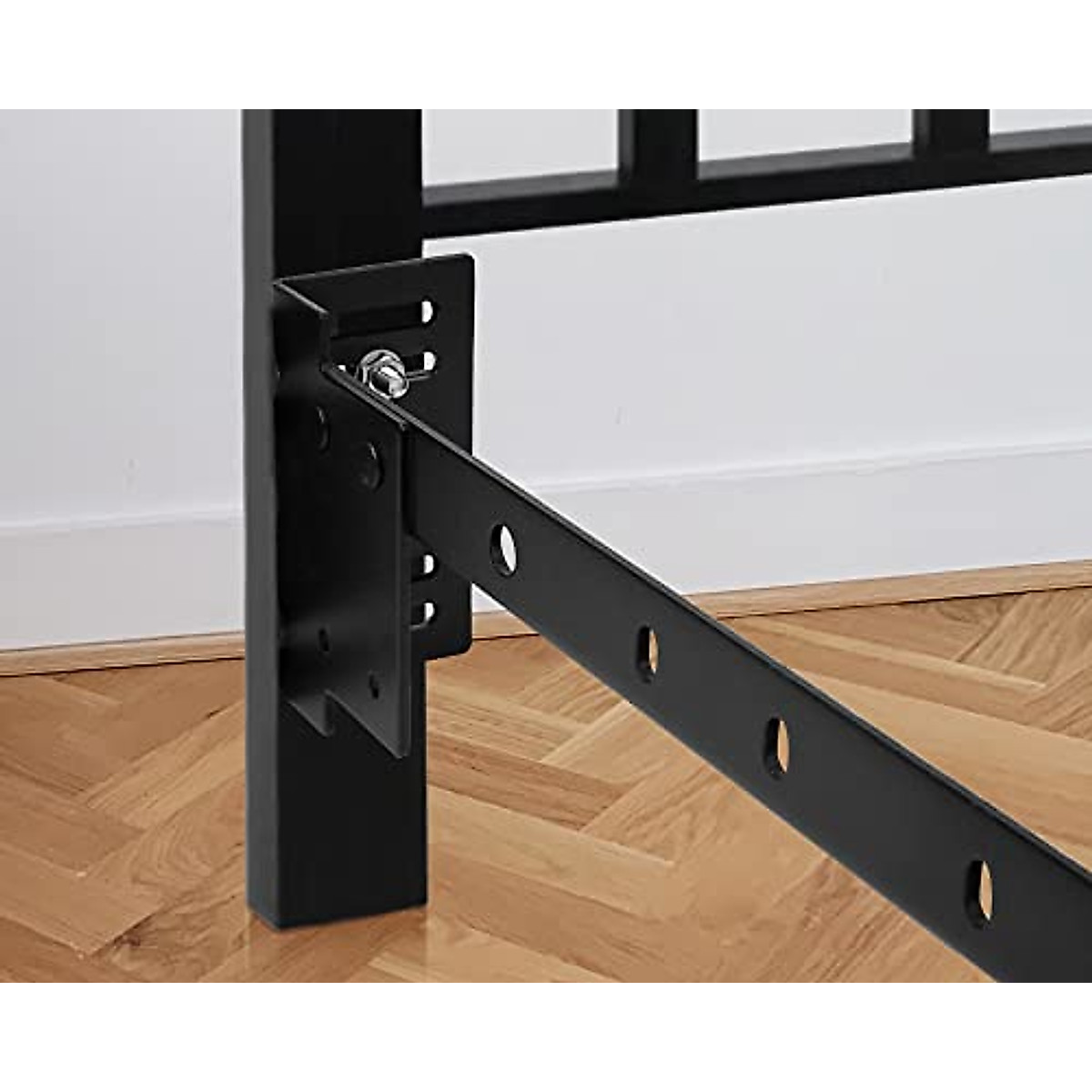 Universal Footboard Extension Brackets, Bed Frame Extenders for Footboard, Headboard Brackets for Metal Bed Frame, Footboard Attachment Kit Can Drilled to Fit Twin, Full, Queen, or King Size Beds.