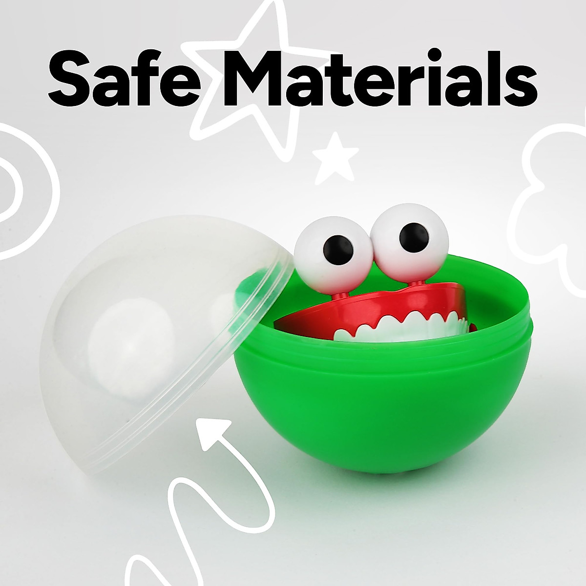 Capsule Vending Machine Translucent Round Capsules Empty 6 pcs 3.9 inch - Gumball Machine Capsules Easter Basket Stuffers Birthday Gifts - Pinata Stuffers DIY Craft Supplies Claw Machine Refills