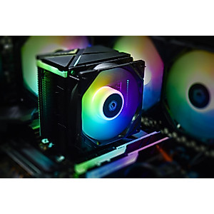 ID-COOLING SE-914-XT ARGB Cooler 131mm Height CPU Air Cooler ARGB Light Sync with Motherboard(5V 3-PIN Connector) 92mm PWM Fan 4 Heatpipes CPU Fan for Intel/AMD, LGA 1700 Compatible for Desktop