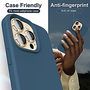 QsmQam [3x2 Pack] Camera Lens Protector for iPhone 14 Pro 6.1" & iPhone 14 Pro Max 6.7", Individual Metal Ring Tempered Glass Camera Cover, Ultra-High Definition,Anti-Scratch, with Installation and Removal Aids(Gold)