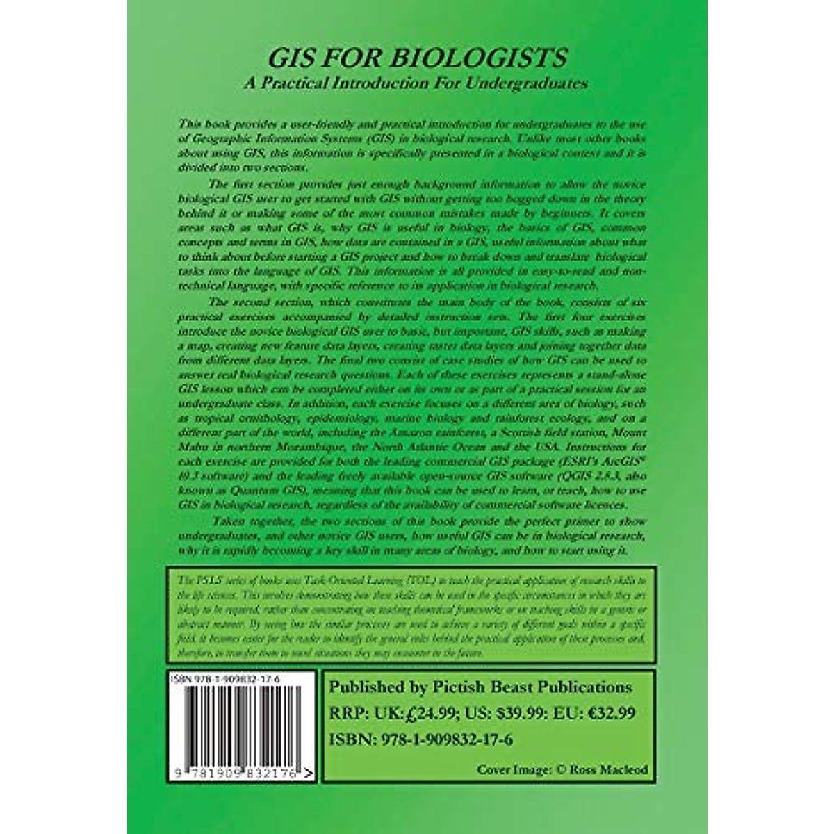 GIS For Biologists: A Practical Introduction For Undergraduates