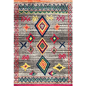 nuLOOM Bohemian Liz Shag Area Rug, 5x8, Dark Grey
