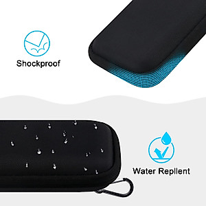 Lacdo Hard Carrying Case for SanDisk Extreme Pro/SanDisk Extreme Portable External SSD 500GB 1TB 2TB 4TB USB-C Solid State Drive EVA Shockproof Water Repellent Protective Storage Travel Bag, Black