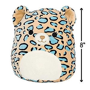 Squishmallows Official Kellytoy Plush 8" Liv The Teal Leopard - Ultrasoft Stuffed Animal Plush Toy
