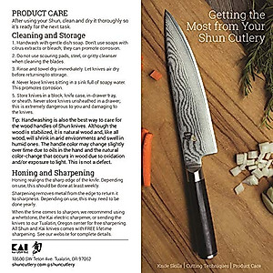 Shun Cutlery Kanso 6-Piece Block Set, Kitchen Knife and Knife Block Set, Includes Kanso 8” Chef, 5.5” Santoku, 6” Utility & 3.5” Paring Knives, Handcrafted Japanese Kitchen Knives