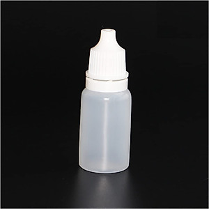 BlingKingdom 12pcs 10ml Empty Plastic White Translucent Squeezable Eye Liquid Dropper Bottles with Caps