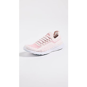 APL: Athletic Propulsion Labs Women's Techloom Breeze Sneakers, Cream/Fire Coral/White, 7 Medium US