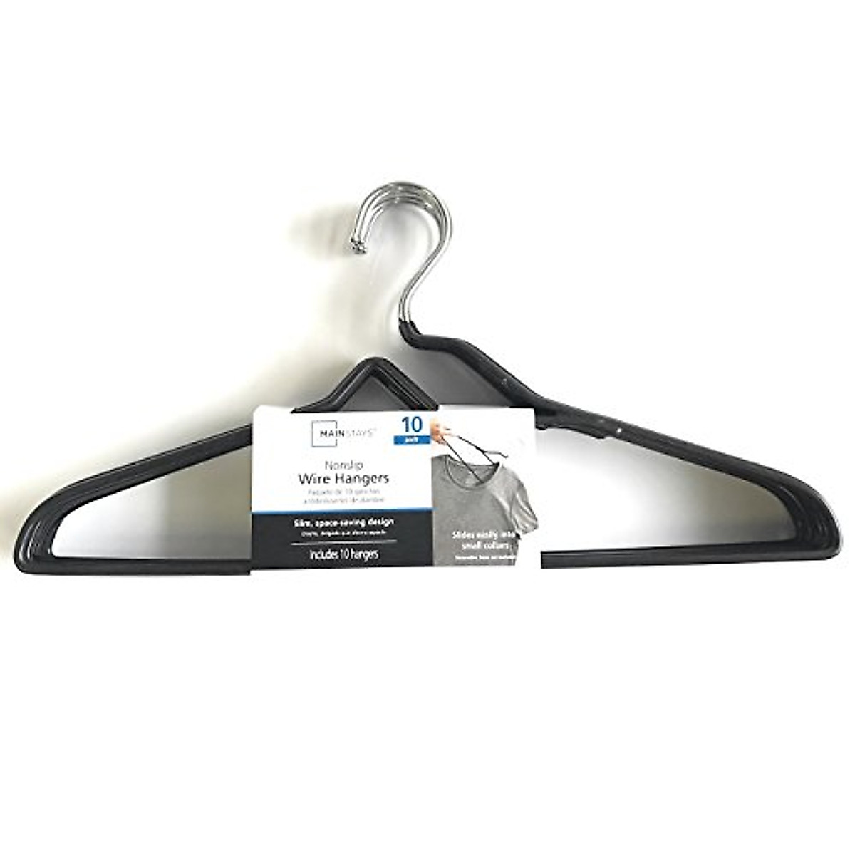 Mainstays Nonslip heavy wire Clothes Hangers, 10 count black