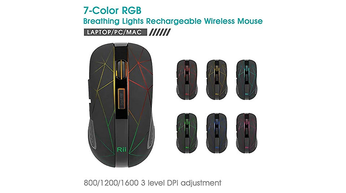 Rii RM200 Wireless Gaming Mouse with RGB & Adjustable DPI