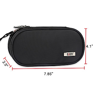 BUBM Double Compartment Storage Case Compatible with PS Vita and PSP, Protective Carrying bag, Portable Travel Organizer Case Compatible with PSV and Other Accessories, Black