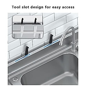 ORNBDDM Commercial Stainless Steel Sink，Stainless Steel Utility Sink,Single Bowl Commercial Kitchen Sink w/Workbench, Utility Kitchen Sinks W/Faucet/Drain Kit 90 * 50 * 80cm/35.4 * 19.7 * 31.5in A