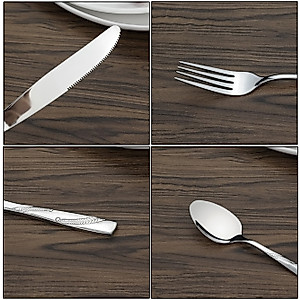 Nicesh 40-Piece Stainless Steel Flatware Cutlery, Service for 8