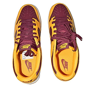 Nike mens Dunk Low shoe, Yellow/Bordeaux, 8