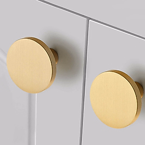 Gold Cabinet Knobs, Brass Double Hole Extended Handle, for Kitchen Cupboard Doors, Closet, Dresser Drawer (Color : Single hole c)