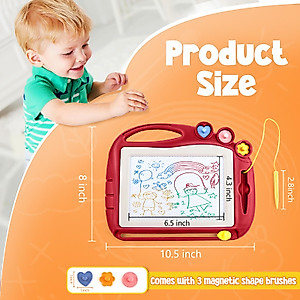 Magnetic Drawing Board, Toddler Toys for Age 1 2 3 Boys Girls, Etch a Sketch, Best Birthday Easter Christmas Halloween Kids Toy Gifts for Boys and Girls