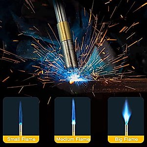 Propane Torch Head with Igniter, High Intensity Trigger Start Torch for Propane/Mapp/Map Gas, Welding Torch with Adjustable Flame for Culinary, Melting Ice and Soldering