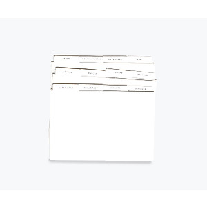 RIFLE PAPER CO. Garden Party Blue Recipe Tin, Gold Metallic Interior, Gold-Framed Label On Front, Includes 24 Recipe Cards and 12 Recipe Dividers, Bring Charm and Cheer Into Your Kitchen