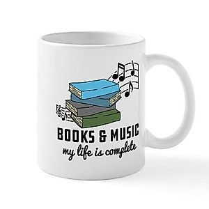 CafePress Books And Music Ceramic Coffee Mug, Tea Cup 11 oz