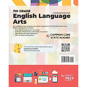 7th Grade Common Core ELA (English Language Arts): Daily Practice Workbook | 300+ Practice Questions and Video Explanations | Common Core State ... Standards Aligned (NGSS) ELA Workbooks)