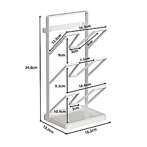 Bothyi Cutting Board Rack Lid Organizer Kitchen Utensils Rest Flatware Tray Shelf with Drip Pan Pots Lid Holder Stand Lid Stand for Wall Pans Lids