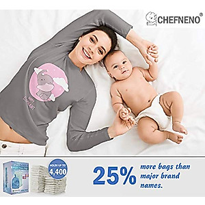 Disposable Diaper Pail Refill Plastic Bag (100 count) Compatible with Ubbi Diaper Bag Pail 13 Gal Capacity Diaper Pail Bag Fits 8 Gallon Medium Kitchen Trash Bag Heavy Duty Large Garbage Bag, 100 Bags