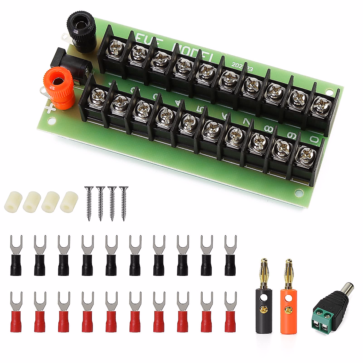 PCB005 1X Power Distribution Board 3 Inputs 2 x 10 Outputs for DC AC Voltage