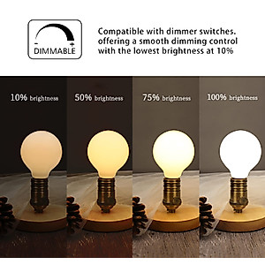 6 Pack G25 Globe LED Light Bulbs, Dimmable LED Edison Bulbs 5W Equivalent 40 Watt, Warm White 2700K, 450LM, E26 Base, Milky LED Filament Bulbs for Bedroom Makeup Mirror Lights Led Bathroom Lights