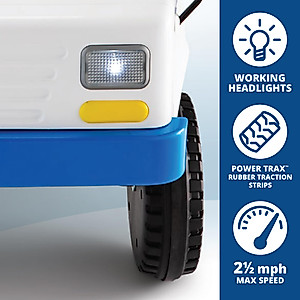 Kid Trax 6V USPS Mail Truck Ride-On Toy for Kids, Ages 3-5, Max Weight 60 lb, Includes Mailbox, Play Envelopes, Working Headlights/Horn, FM Radio/MP3 Input, Mail Truck, Kids Mail Truck, Kids Carrier