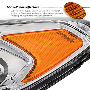 AKKON - For 2013-2016 Ford Fusion LED DRL Chrome Bezel Dual Projector Headlight Switchback Signal Lamp Assembly Left + Right